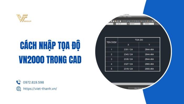 Cách nhập tọa độ VN2000 trong cad chi tiết nhất