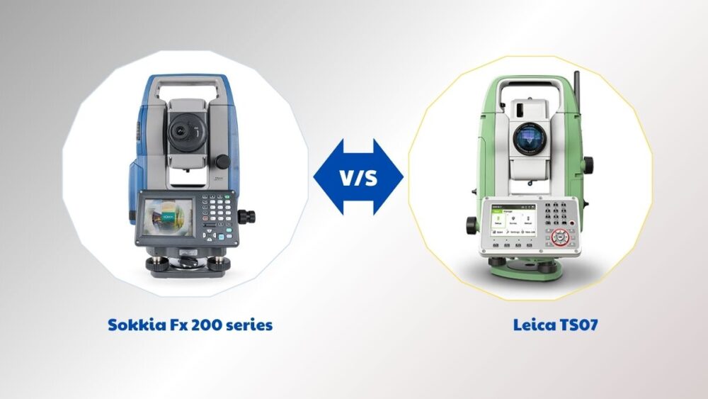 Sự khác nhau máy toàn đạc Sokkia Fx 200 series và Leica TS07