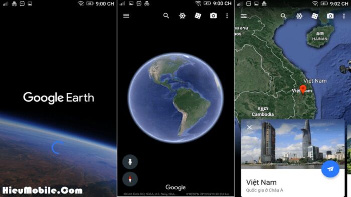 Hướng dẫn cách sử dụng google earth trên điện thoại