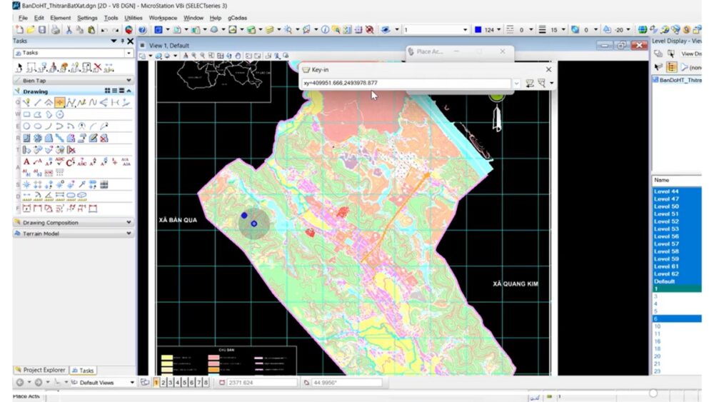 3 phương pháp nhập tọa độ xy trong Microstation V8i