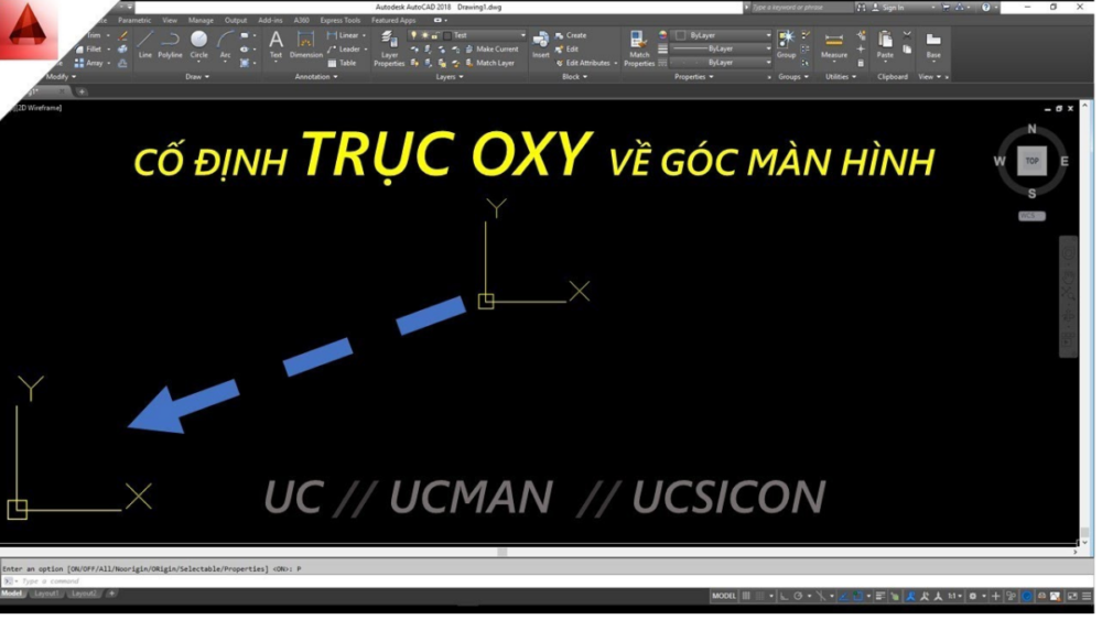 Hướng dẫn chỉnh trục tọa độ trong CAD về mặc định đơn giản