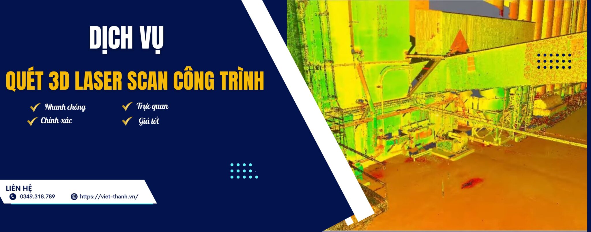 Dịch vụ quét Laser Scan công trình uy tín, chuyên nghiệp
