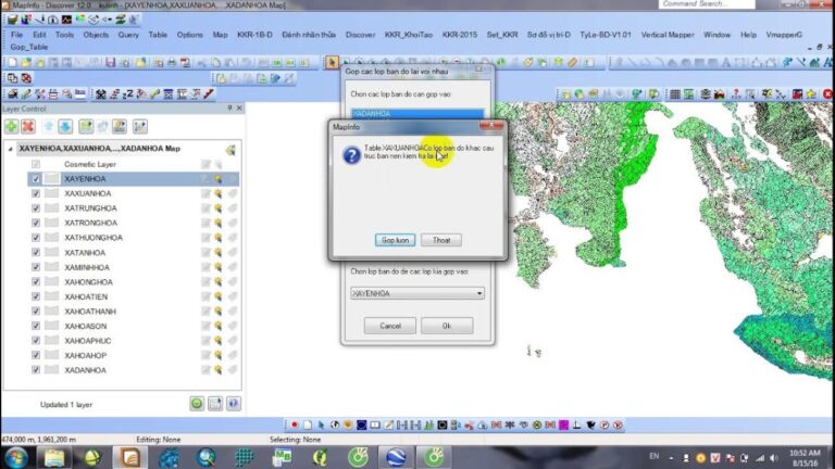 Tìm hiểu cách gộp nhiều tab trong MapInfo thành một và lưu ý