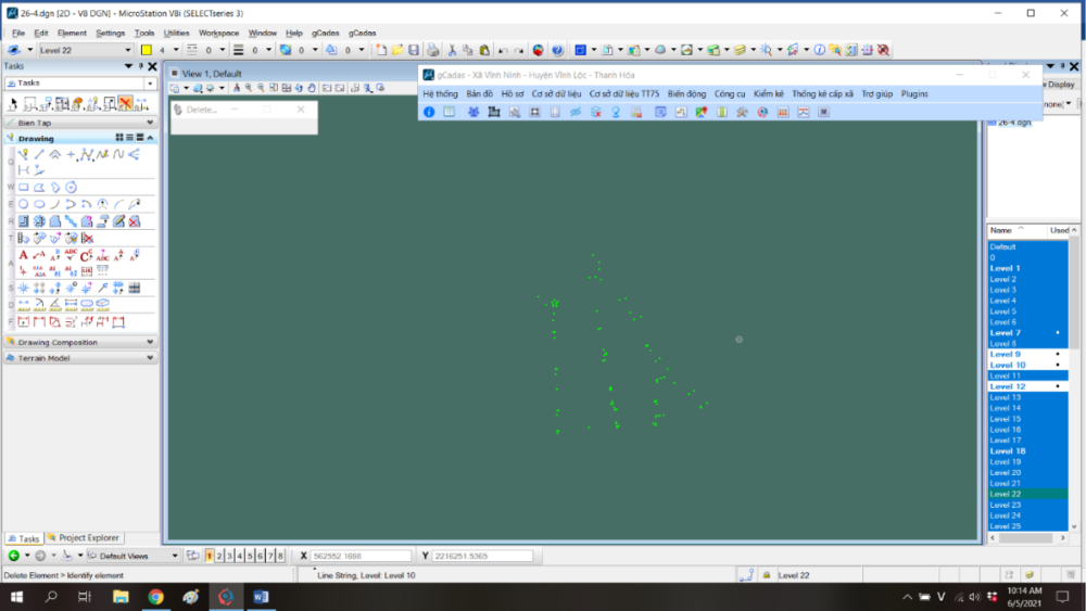 Xuất hồ sơ kỹ thuật trong ứng dụng GCADAS
