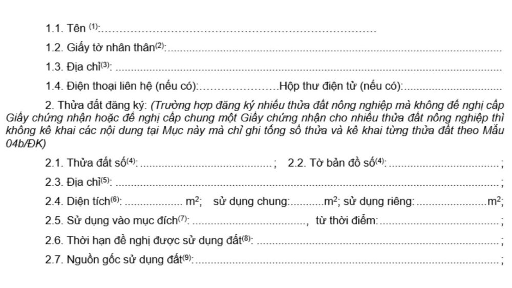 Mẫu số 04/ĐK – Hướng dẫn cách viết chi tiết và các lưu ý